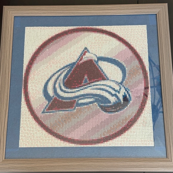 Source Unknown | Art | Red And Blue Abstract Sports Art | Poshmark